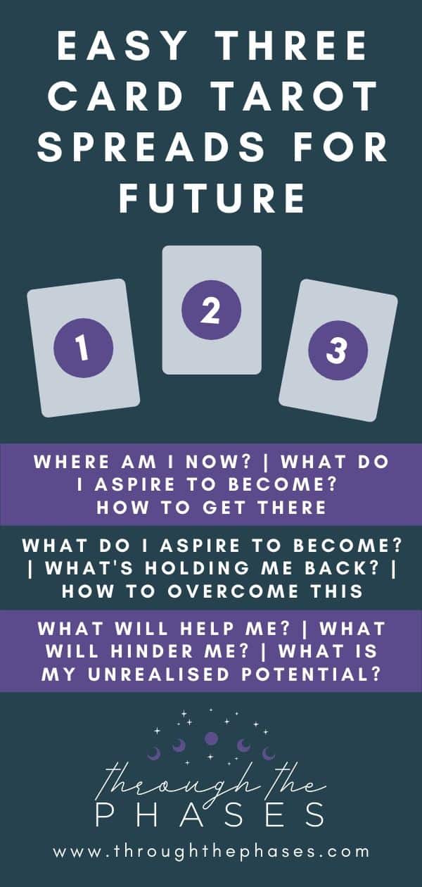 15 Easy Three Card Tarot Spreads For Beginners Through The Phases