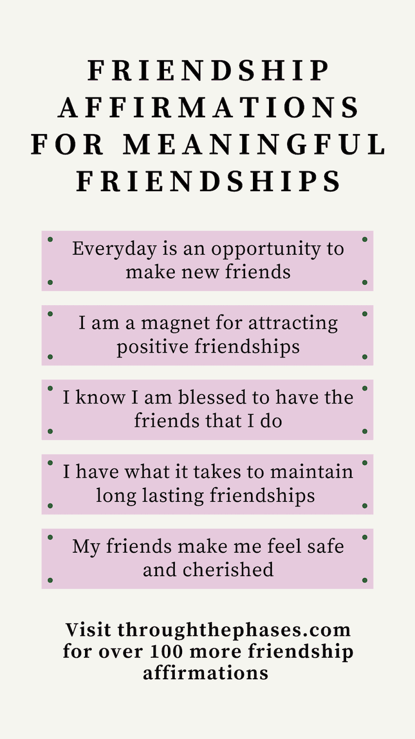 109 Positive Friendship Affirmations for New and Existing Friends